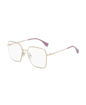 Fendi Logo Flat Mirror Eyeglasses - White