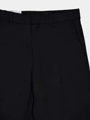 Casablanca Wool Blend Straight-leg Trousers - Black