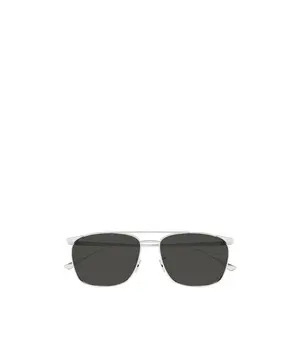 Saint Laurent Pilot Frame Sunglasses - Silver