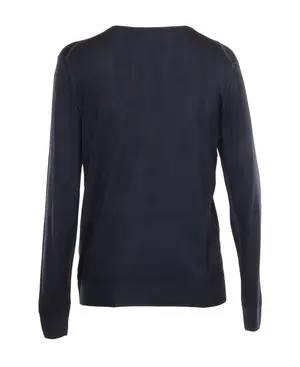 Fedeli Long-sleeved V-neck Knitted Sweater - Black