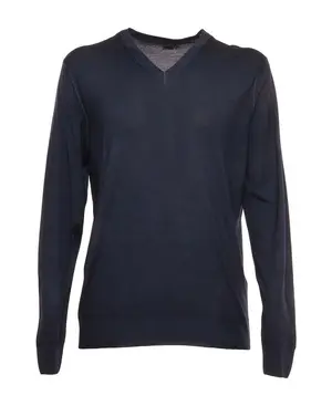 Fedeli Fedeli Long-Sleeved V-Neck Knitted Sweater No