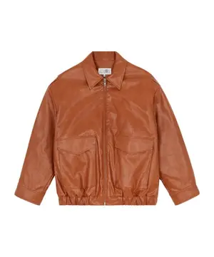 MAISON MARGIELA Faux Leather Bomber Jacket