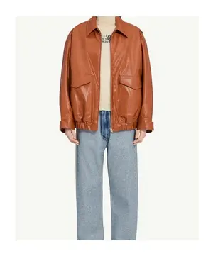 MAISON MARGIELA Faux Leather Bomber Jacket