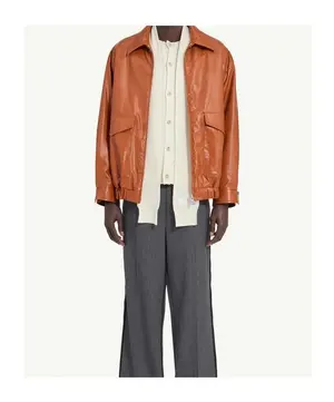 MAISON MARGIELA Faux Leather Bomber Jacket