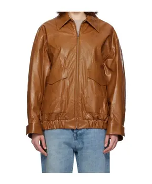 MAISON MARGIELA Faux Leather Bomber Jacket