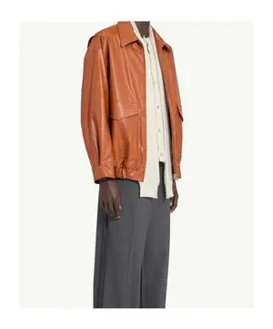 MAISON MARGIELA Faux Leather Bomber Jacket