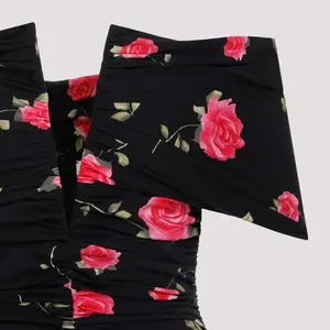 Magda Butrym Floral Print Ruched Short Dress