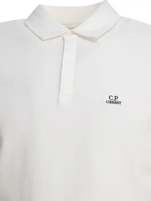 C.P. COMPANY Short-sleeved Logo Patch Polo Shirt
