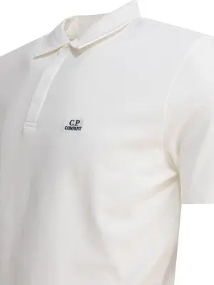 C.P. COMPANY Short-sleeved Logo Patch Polo Shirt