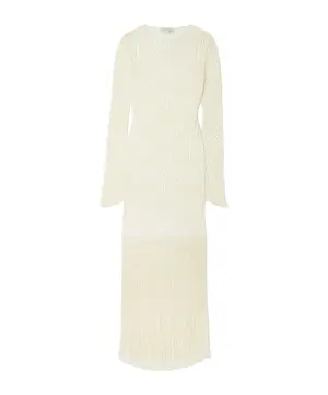 Stella McCartney Fringed Crocheted Maxi Dress - Ivory