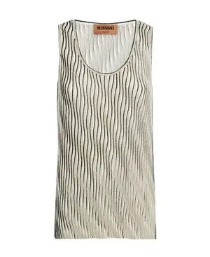 Missoni Sleeveless Round Collar Vest
