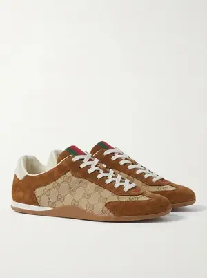 Gucci Shift Trainers - Beige And Brown Gg Canvas