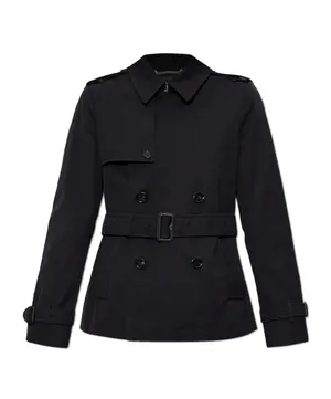 Burberry Double-breasted Belted Trench Coat - Black