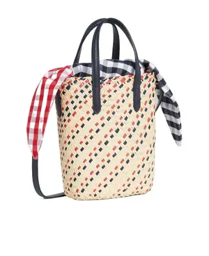 Thom Browne Rwb-stripe Embroidery Tote Bag