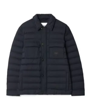 Burberry Quilted Down Jacket With Logo Patch