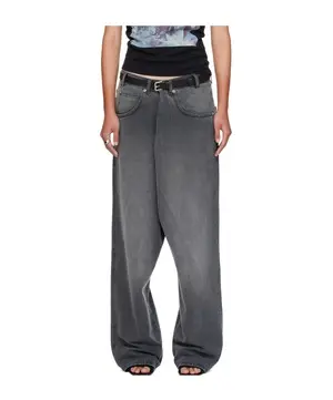 LU'U DAN Kriss Kross Relaxed Straight-leg Jeans - Black