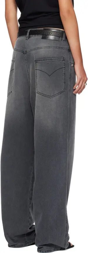 LU'U DAN Kriss Kross Relaxed Straight-leg Jeans - Black