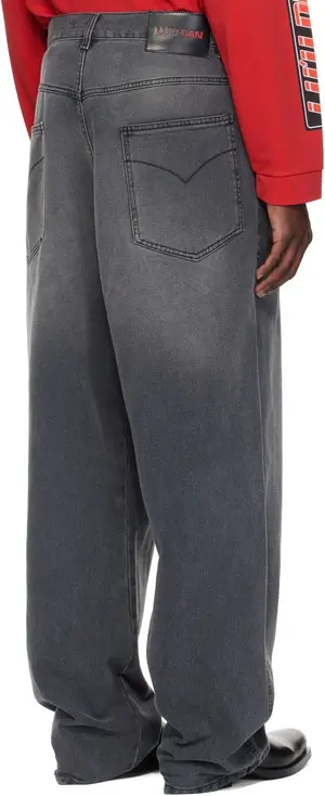 LU'U DAN Kriss Kross Relaxed Straight-leg Jeans - Black