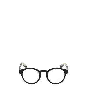 Moncler Round Frame Eyeglasses - Black