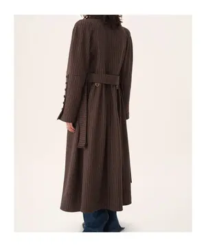 Chloé Double-breasted Houndstooth Wool Riding Coat
