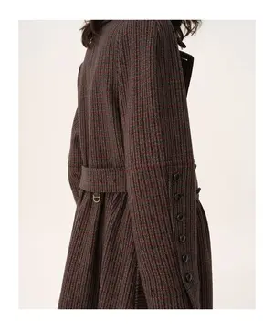 Chloé Double-breasted Houndstooth Wool Riding Coat
