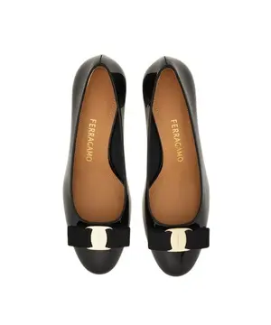 FERRAGAMO Vara Bow Block Heel Pumps - Black