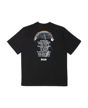 MSGM Printed Short-sleeve T-shirt - Black