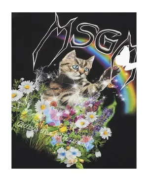 MSGM Printed Short-sleeve T-shirt - Black