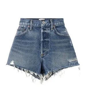 AGOLDE Raw Hem Denim Shorts