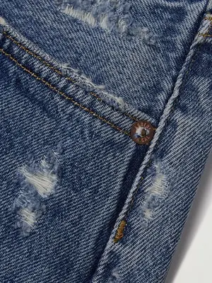 AGOLDE Raw Hem Denim Shorts