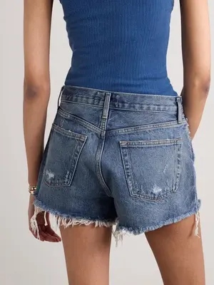 AGOLDE Raw Hem Denim Shorts