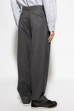 Kenzo Weave Straight Leg Tailored Pants