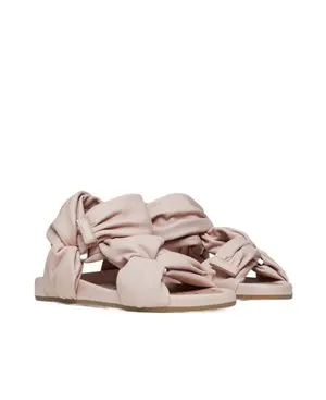 Red Valentino Puffy Strapped Sandals - Nude