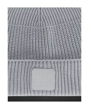 C.P. COMPANY Rib-knitted Beanie With Metropolis Series Emblem
