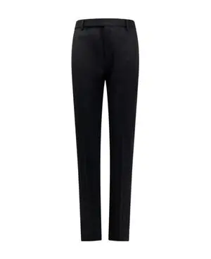 Saint Laurent Tuxedo Straight Leg Pants - Black