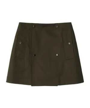 BURBERRY Burberry Bonded Gabardine Trench Mini Skirt