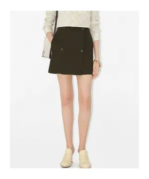 Burberry Bonded Gabardine Trench Mini Skirt - Juniper