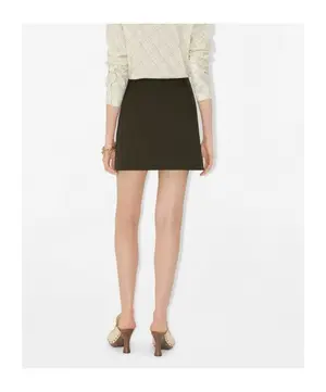 Burberry Bonded Gabardine Trench Mini Skirt - Juniper