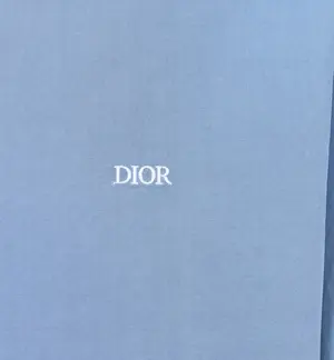 Dior Logo Embroidered Long-sleeved Shirt - Blue