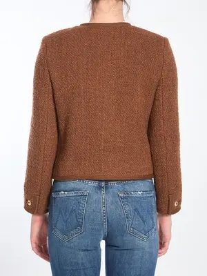Celine Chelsea Jacket In Mohair Wool Tweed