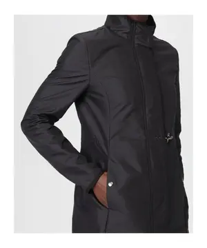 FAY High Neck Car Coat - Black