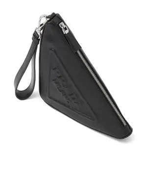 Prada Leather Triangle Pouch