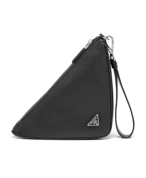 Prada Leather Triangle Pouch