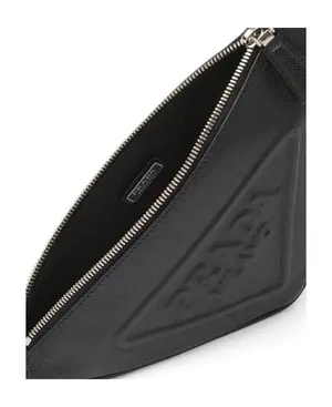 Prada Leather Triangle Pouch