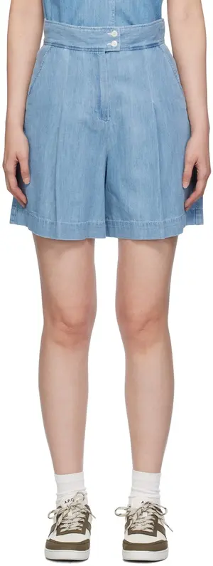 A.p.c. Pleated Denim Shorts