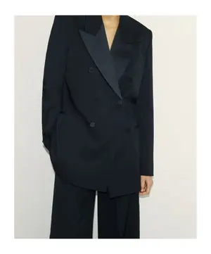 Saint Laurent Double-breasted Tuxedo Jacket - Black