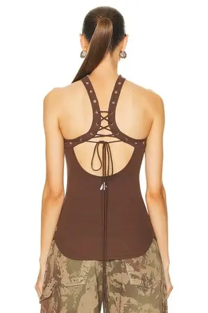 Attico Ribbed Cutout Vest