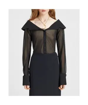 Jacquemus Off-shoulder Pointed Collar Shirt