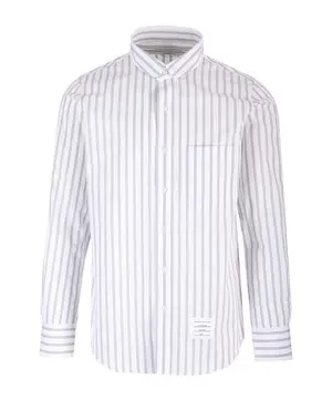 Thom Browne Striped Long-sleeved Buttoned Shirt