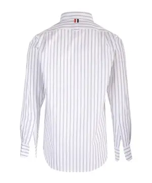 Thom Browne Striped Long-sleeved Buttoned Shirt